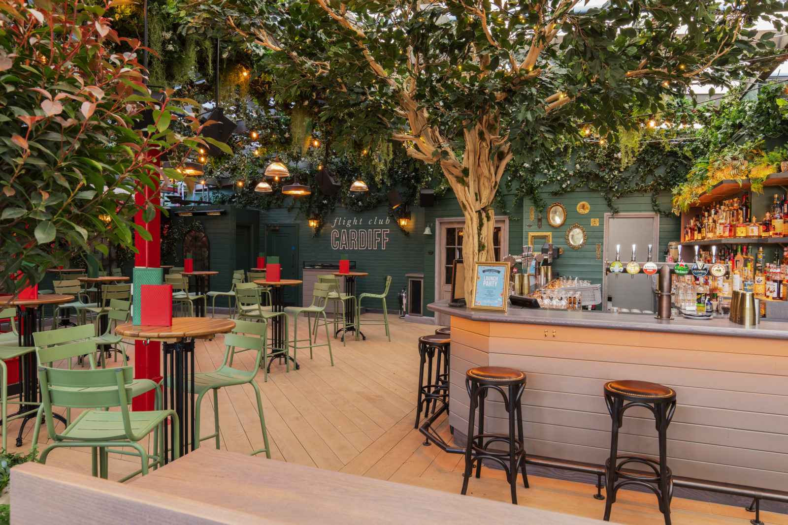 Flight Club Cardiff in bloom with rooftop terrace and summer cocktail menu