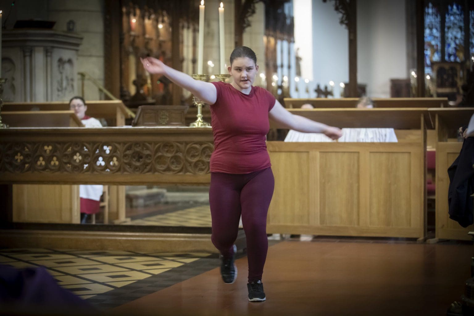 Strictly fan Efa melts hearts with her dancing at special Christmas service