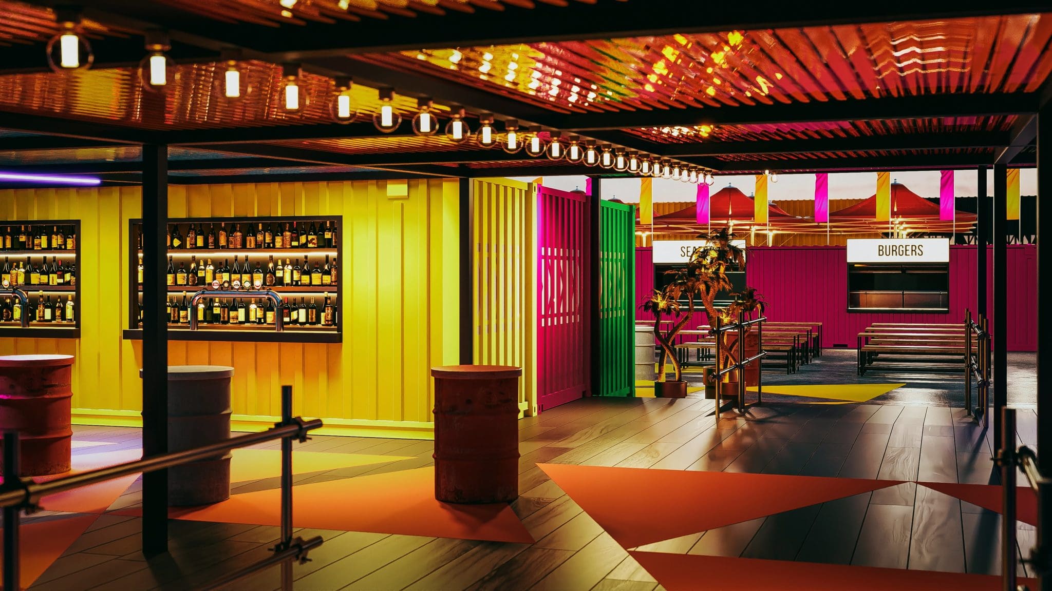 New outdoor food court 'Tiger Yard' set to open in Cardiff Bay next week