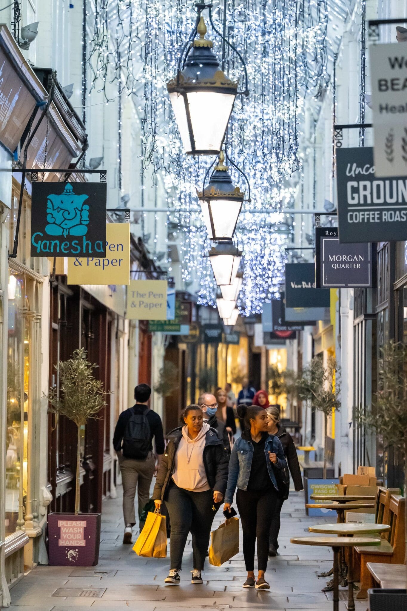 Discover Cardiff's iconic arcades with Christmas festivities and more