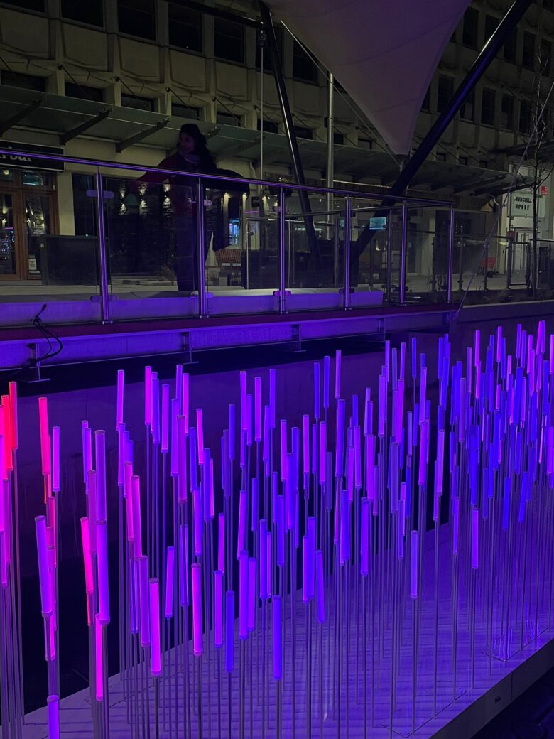 New interactive light experience opens on Cardiff's redeveloped canal