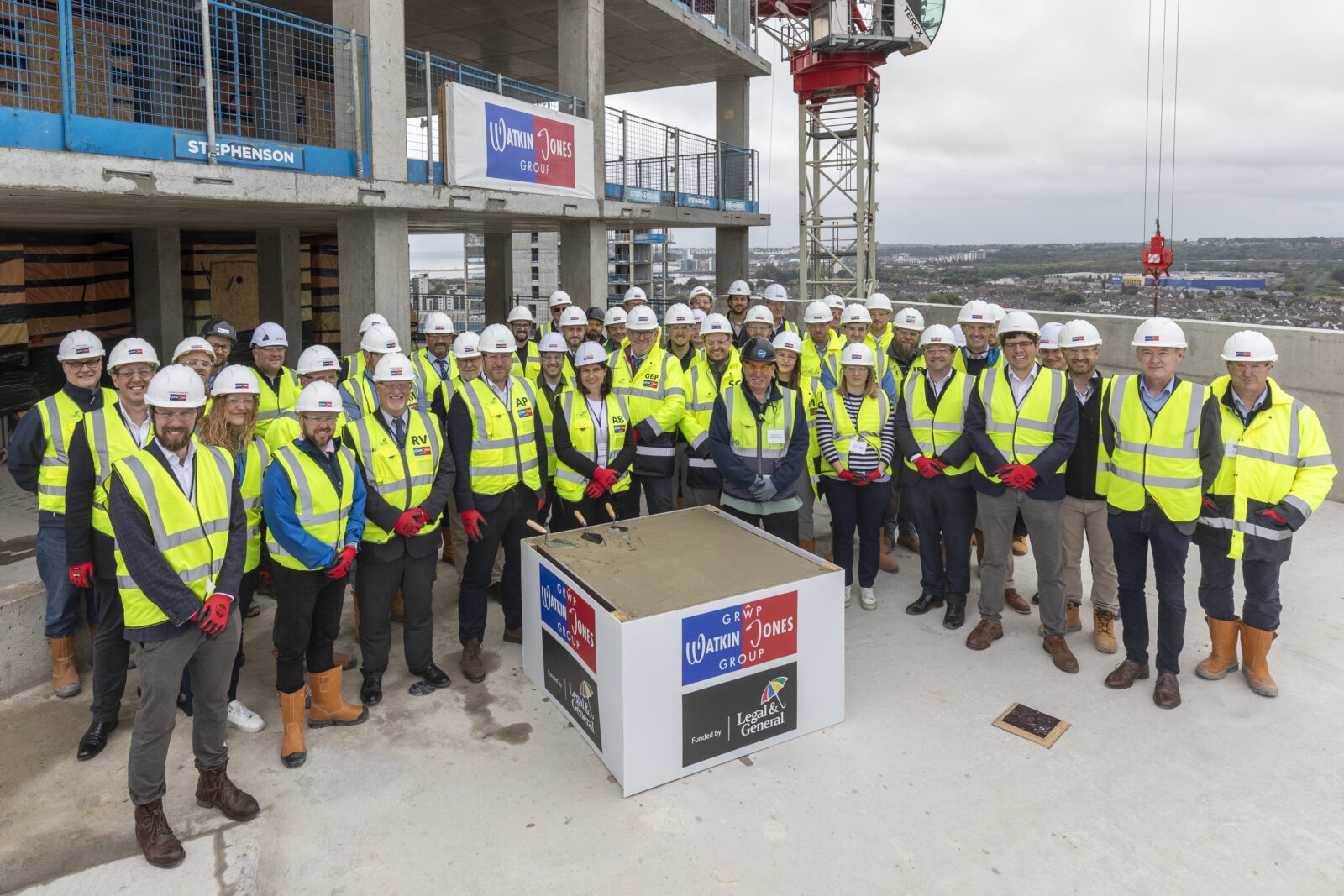 Cardiff's Central Quay development progresses with Tai Afon topping out