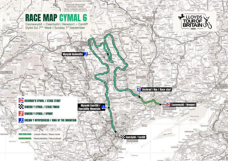 Caerphilly road closures and stage timings for Tour of Britain