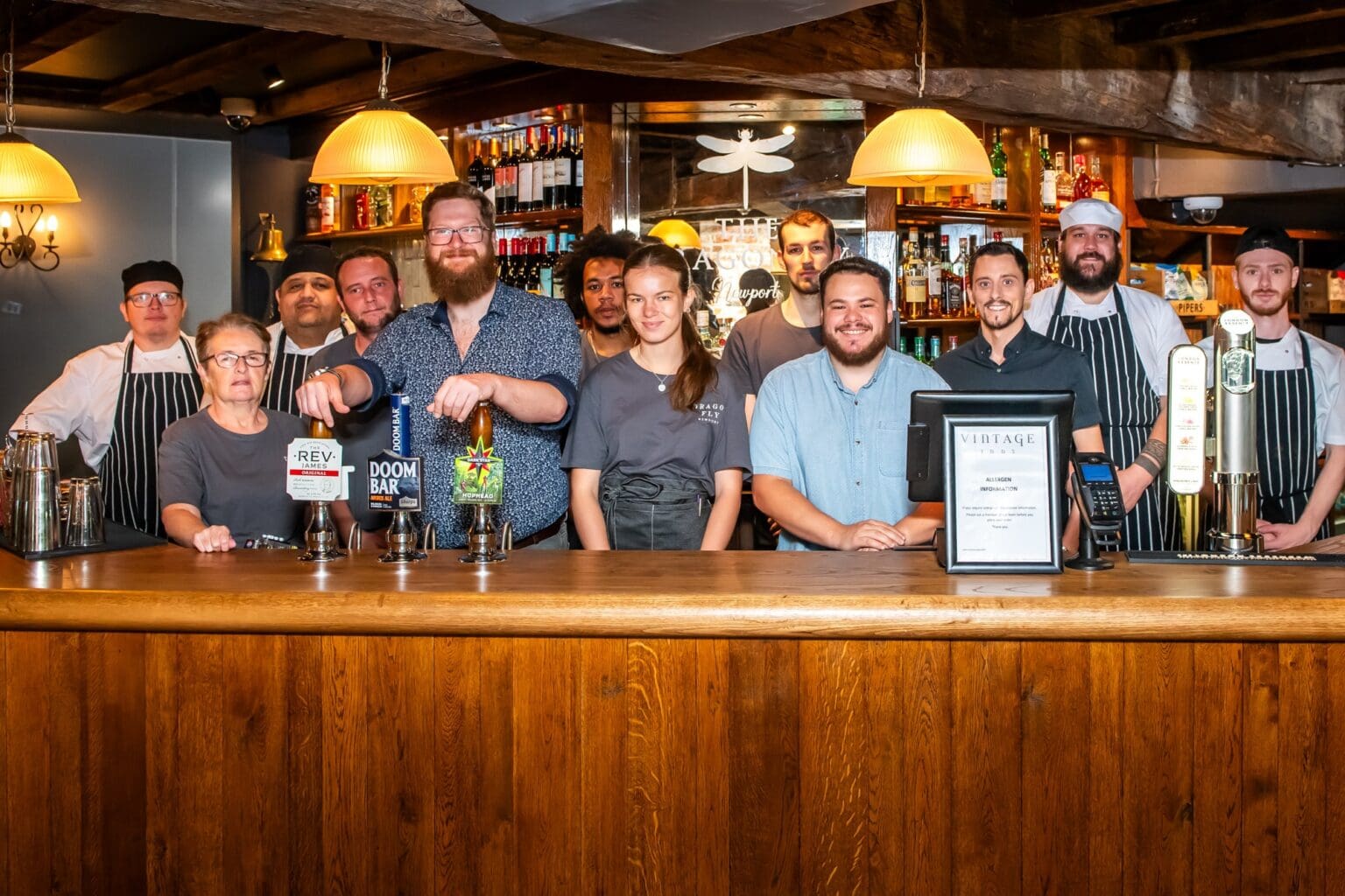 We visited the newly refurbished Dragonfly Pub in Newport