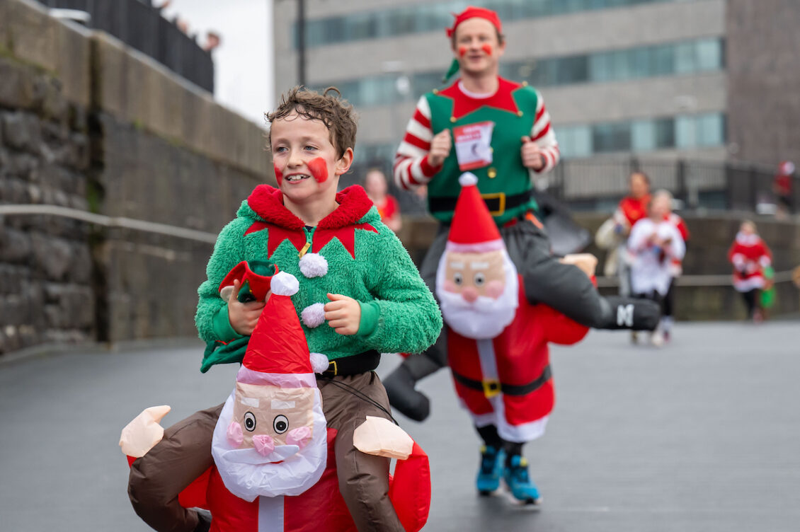 Santa spirit shines at the Calon Hearts Santa Dash 2025 in Cardiff Bay