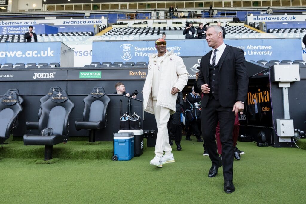 Snoop Dogg in Swansea as Swans host Preston North End under the lights