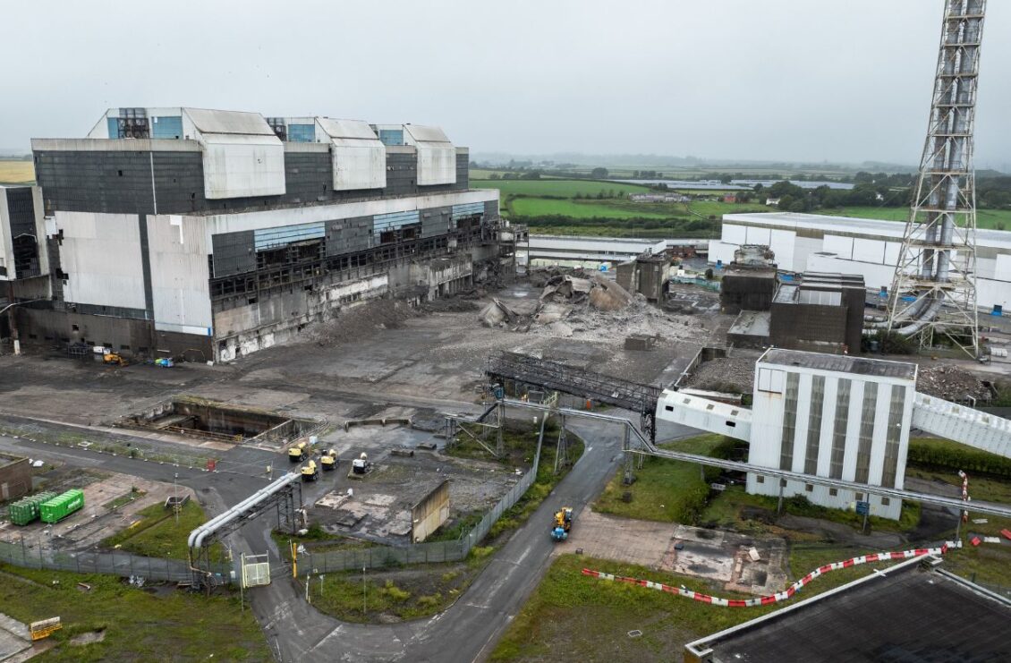 South Wales landmark disappears as Aberthaw chimney is demolished